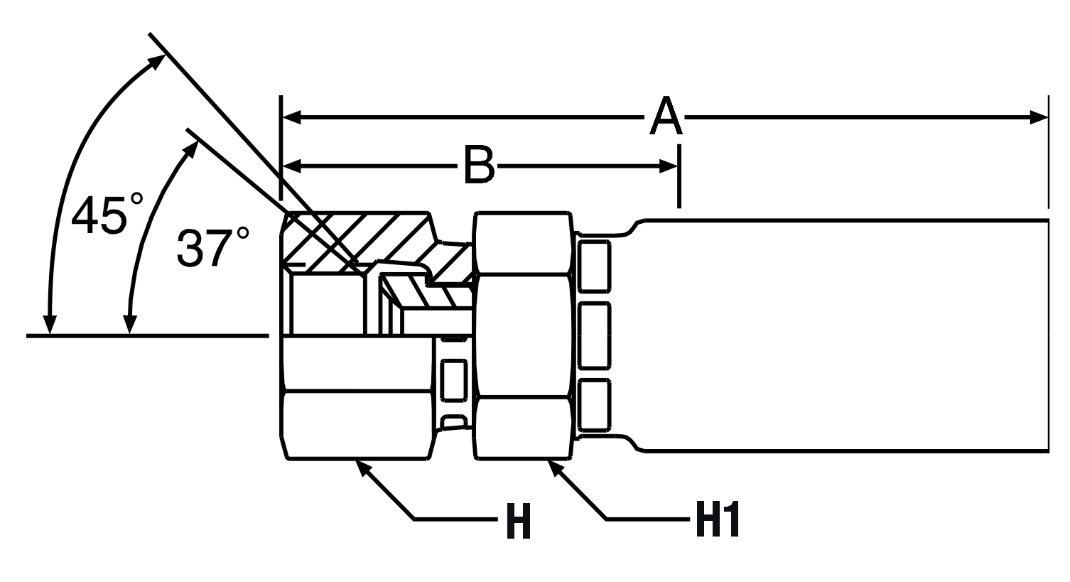 Parker Hydraulic Hose | 580N | WP 140-345 Bar | - Abdex