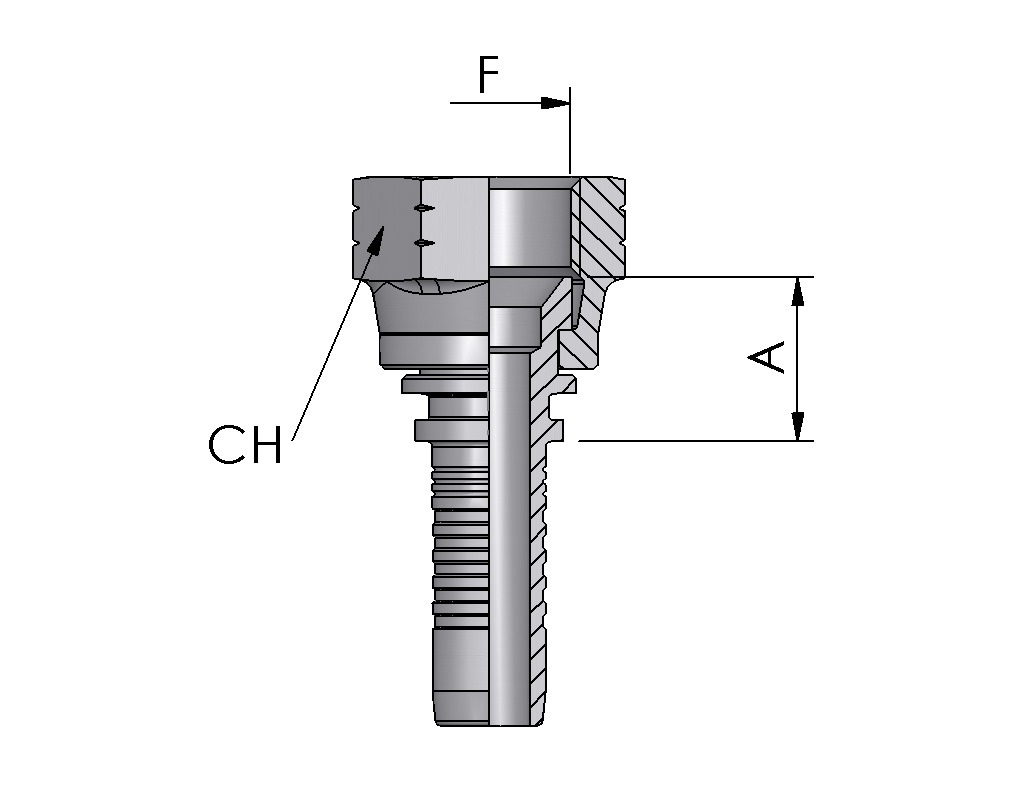 JIC FEMALE, 37° CONE Hydraulic Fitting