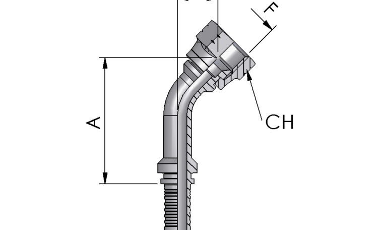 JIC FEMALE 45° ELBOW, 37° CONE Hydraulic Fitting