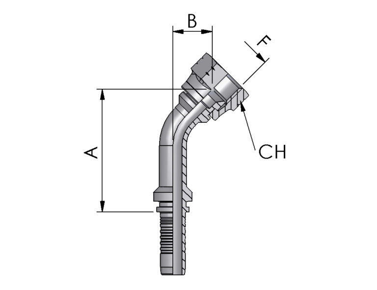JIC FEMALE DOUBLE HEX, 37° CONE Hydraulic Fitting