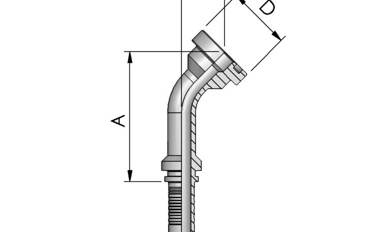 SAE FLANGE 45° ELBOW 3000 PSI
